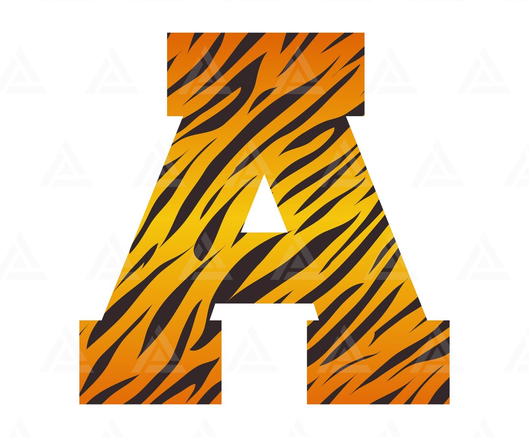 Tiger Uppercase A Letter Svg, Letter A Monogram Svg, Tiger Stripes ...