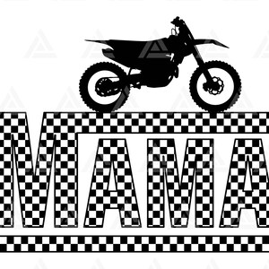 Checkered Mama Svg, Mama Png, Racing Mama T-shirt Design, Motocross ...
