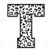 Leopard T Letter Monogram Svg, Cheetah T Letter Svg, Leopard Font ...