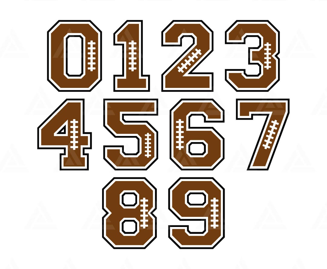 Football Numbers Svg, Football Numbers Png, Football Mom, Football ...