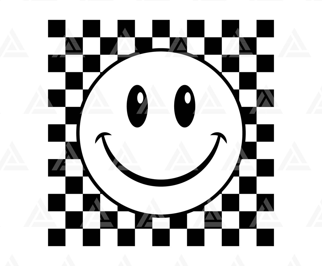 Checkekred Happy Face Svg, Happy Face Clipart, Retro Happy Face PNG ...