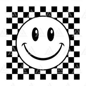Checkekred Happy Face Svg, Happy Face Clipart, Retro Happy Face PNG ...