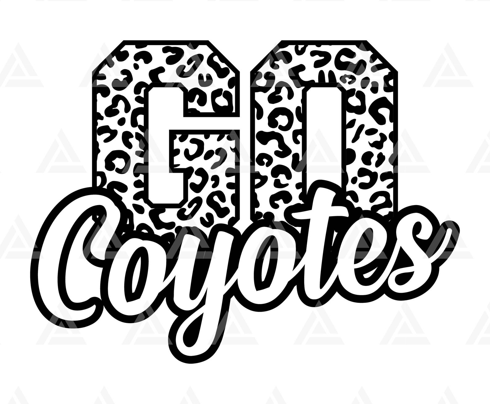 Go Coyotes Leopard Svg, Go Coyotes Football Svg, Run Coyotes Svg, Cheer ...