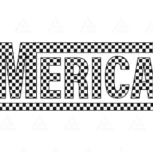 Checkered Merica Svg, America Svg, 4th of July Svg, Independence Day ...