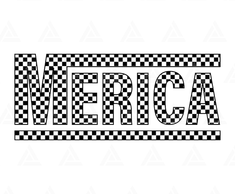 Checkered Merica Svg, America Svg, 4th of July Svg, Independence Day ...