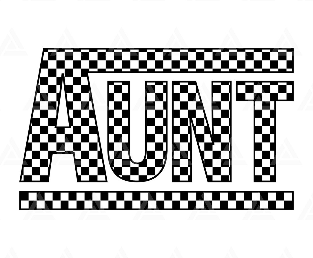Checkered Aunt Svg, Auntie Png, Racing Aunt T-shirt Design, Race Aunt ...