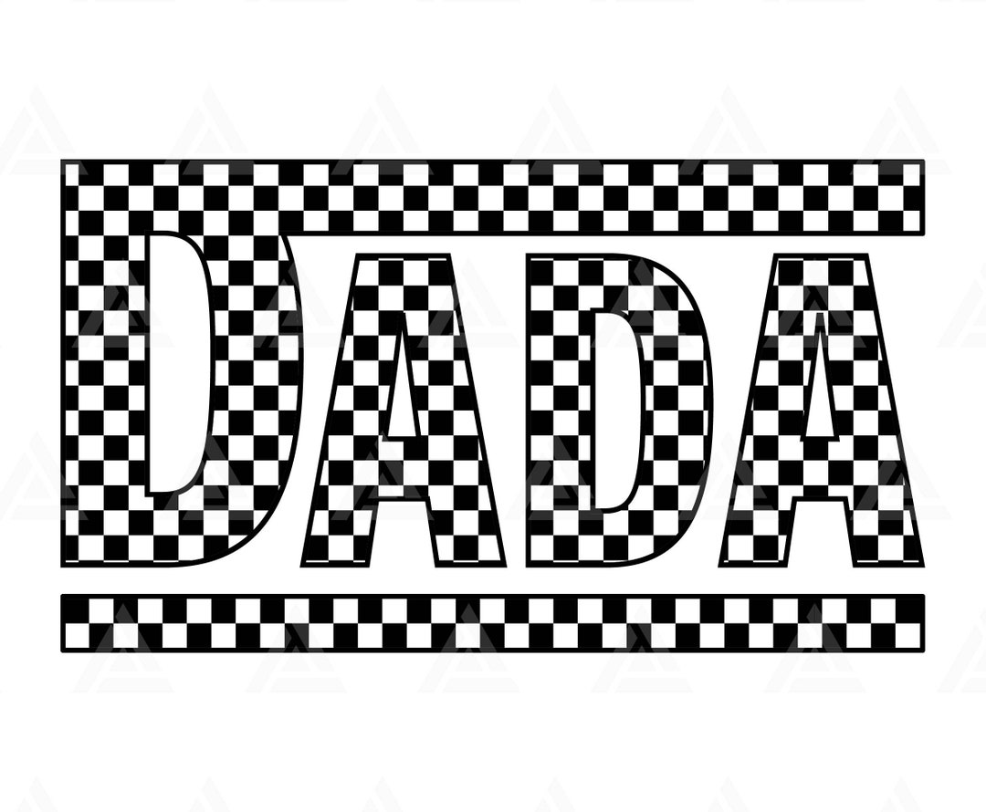 Checkered Dada Svg, Dada Png, Racing Father T-shirt Design, Race Daddy ...