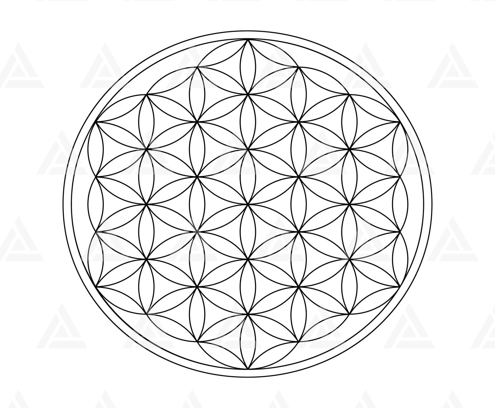 Seed of Life Svg, Flower of Life Svg, Sacred Geometry Svg. Cut File ...