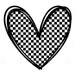 Checkered Heart Svg, Checker Pattern Svg, Doodle Heart, Checkerboard ...