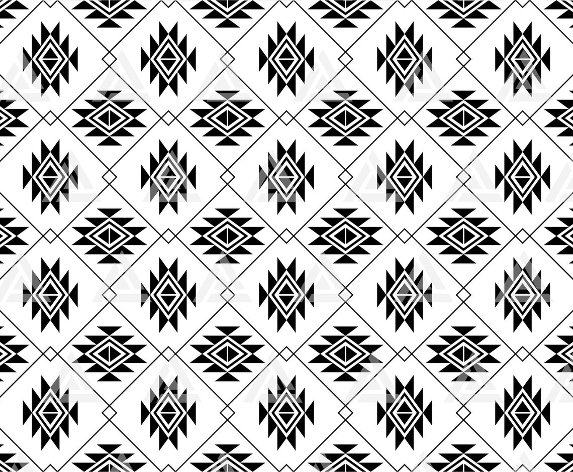 Aztec Pattern Svg Seamless Tribal Pattern Navajo Southwest - Etsy
