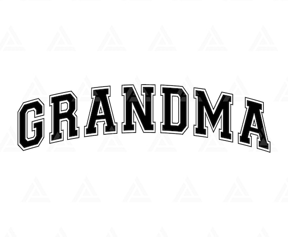The Word Grandma In Bubble Letters