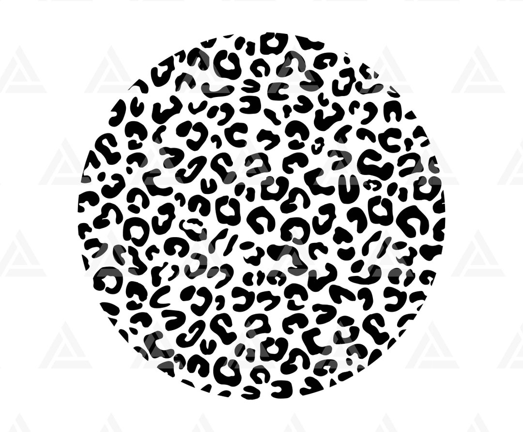 Leopard Circle Svg, Leopard Circle Monogram, Leopard Print Svg, Cheetah ...
