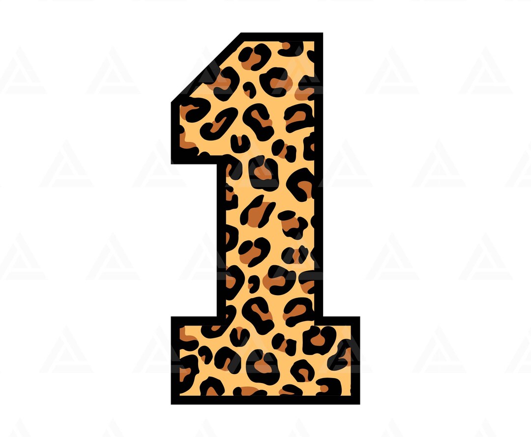 Leopard Number One Svg, Leopard 1 Svg, First Birthday. Cut File Cricut ...