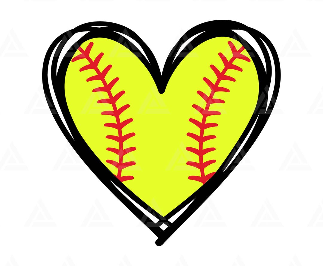 Softball Heart Svg, Softball Png, Red Stitch, Softball Cheer Mom Shirt ...