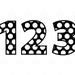 Polka Dot Numbers Svg, Kids Polka Dot Font, Polka Birthday Numbers Svg ...