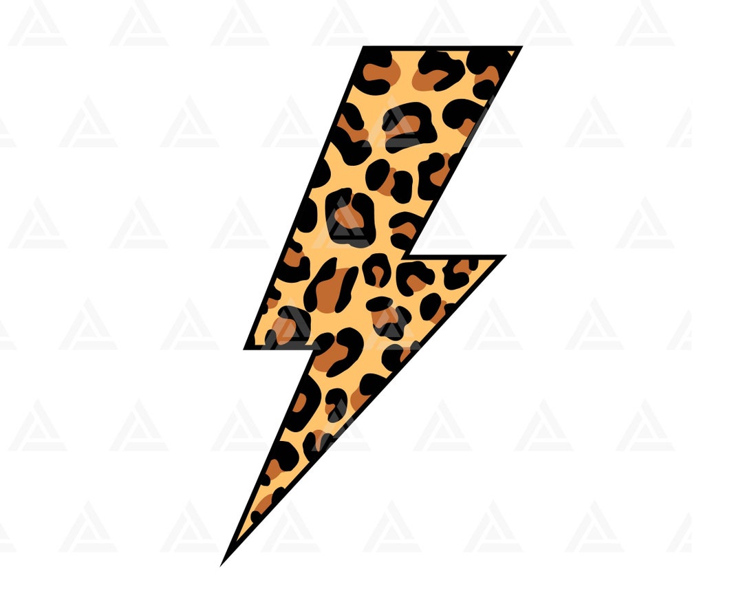 Lightning Bolt Leopard Svg, Leopard Print Svg, Cheetah Thunder Svg, Leopard Flash Svg. Cut File ...
