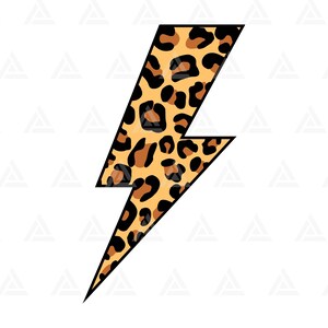 Lightning Bolt Leopard Svg, Leopard Print Svg, Cheetah Thunder Svg ...