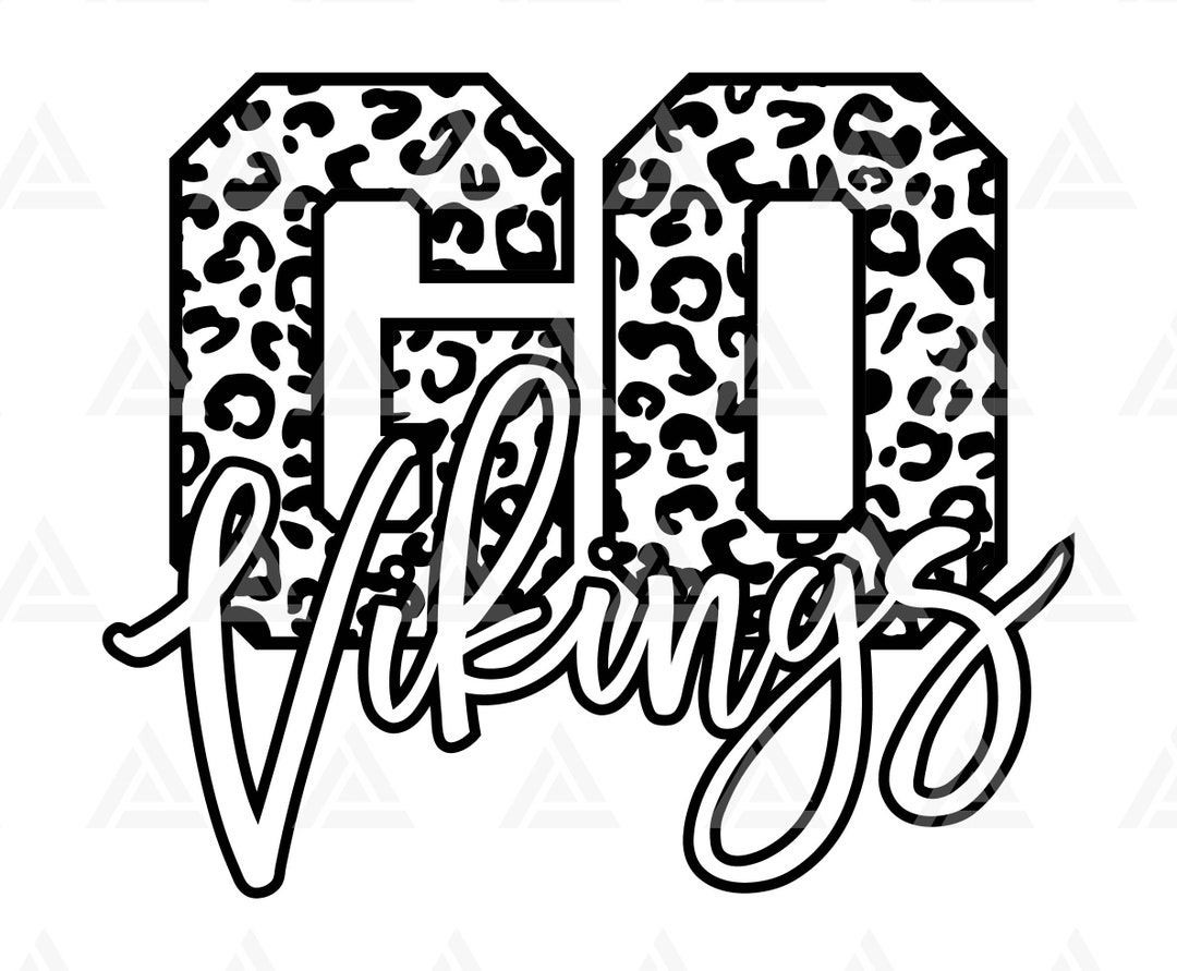 Go Vikings Leopard Svg, Go Vikings Football Svg, Run Vikings Svg, Cheer ...