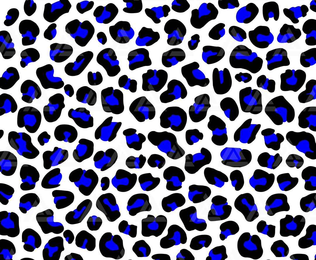 Blue Leopard Print Svg, Blue Leopard Spots Pattern, Animal Skin Print ...