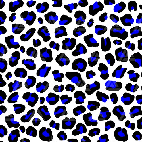 Blue Leopard Print Svg Blue Leopard Spots Pattern Animal - Etsy