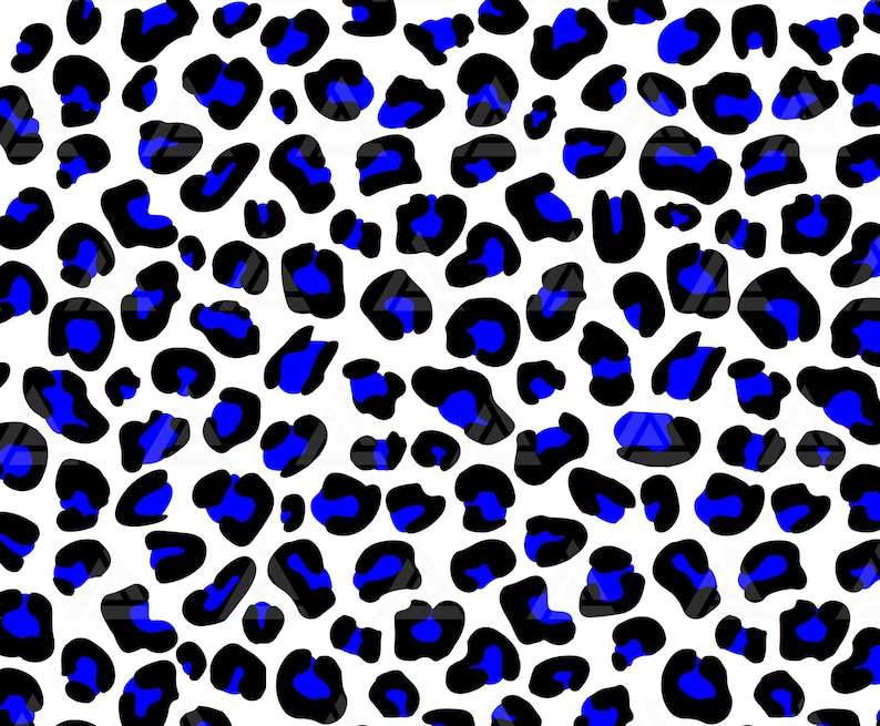Blue Leopard Print Svg, Blue Leopard Spots Pattern, Animal Skin Print ...