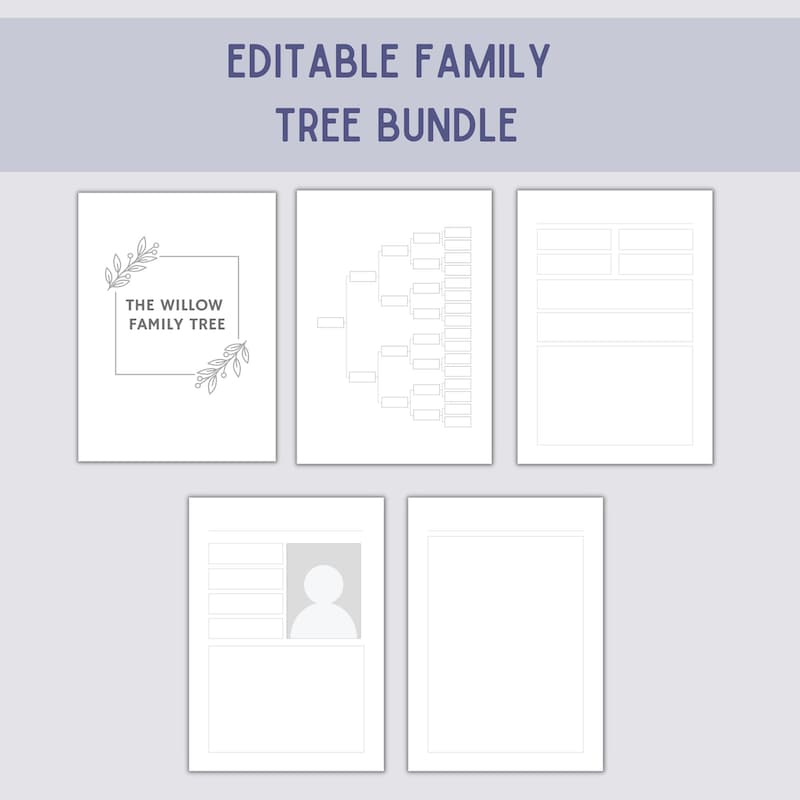 Digital Family Tree - Etsy