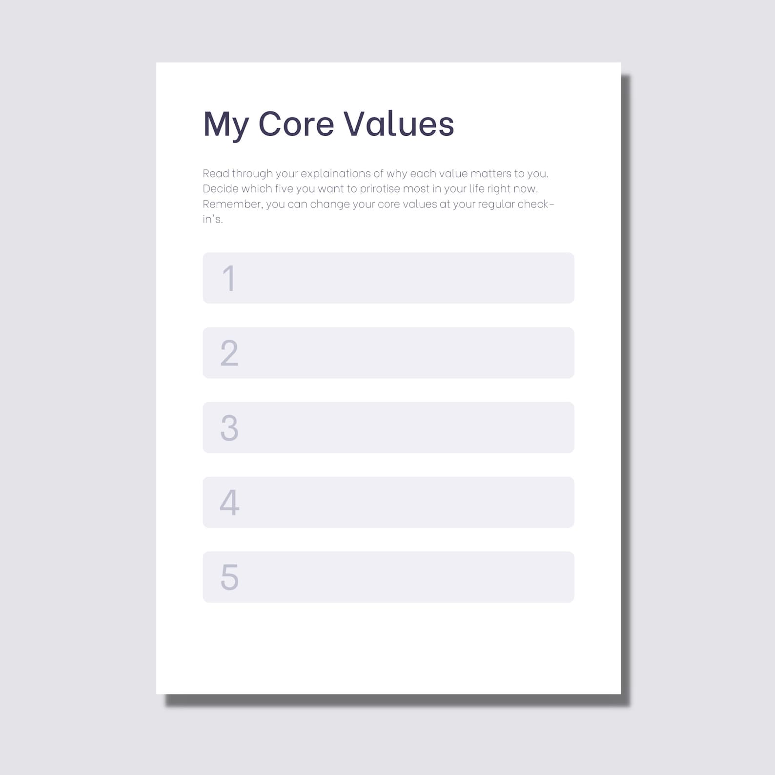 Core Values Workbook: Self-help Exercises & Inspiration (printable PDF ...
