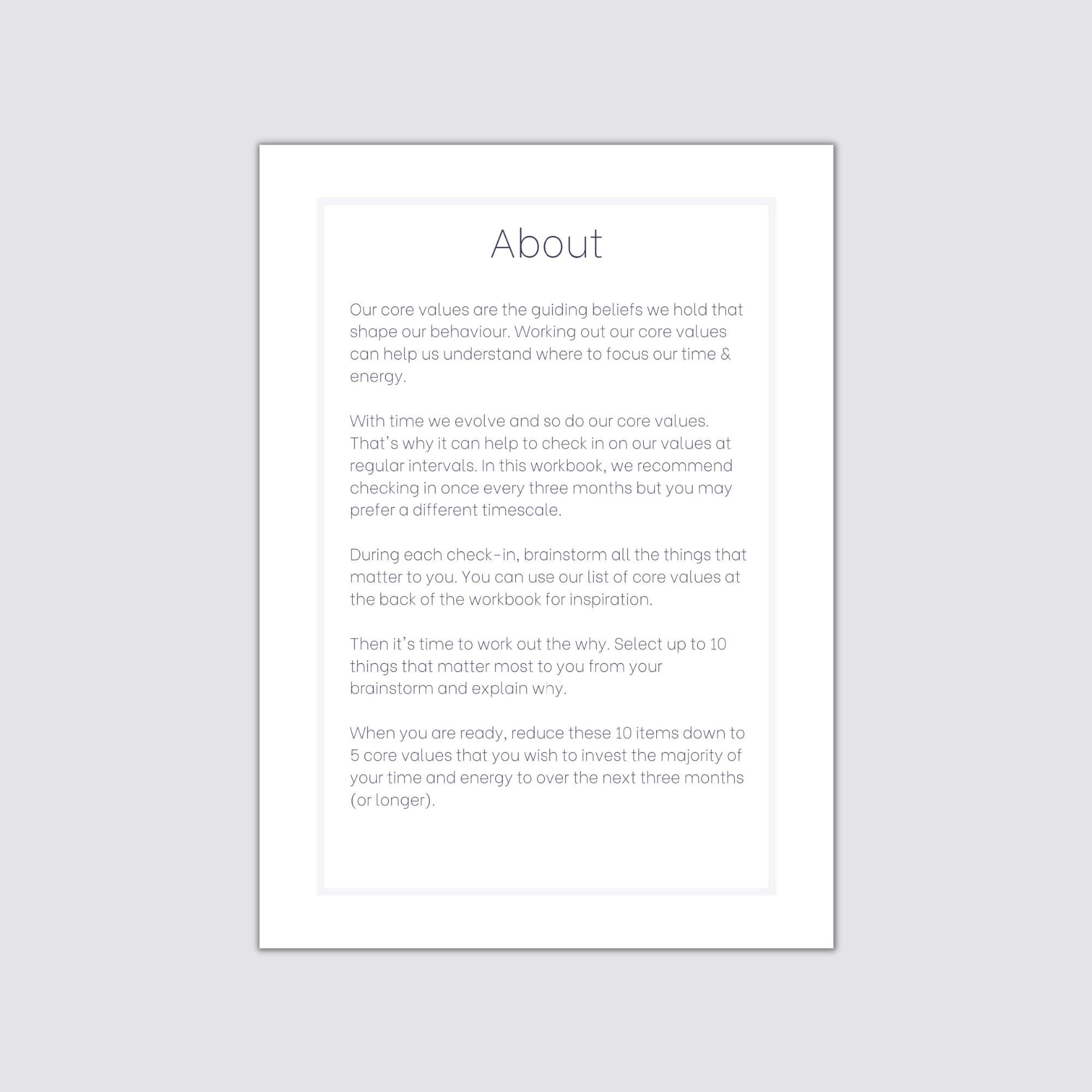 Discover Your Core Values Workbook Pastel Design Includes - Etsy Australia