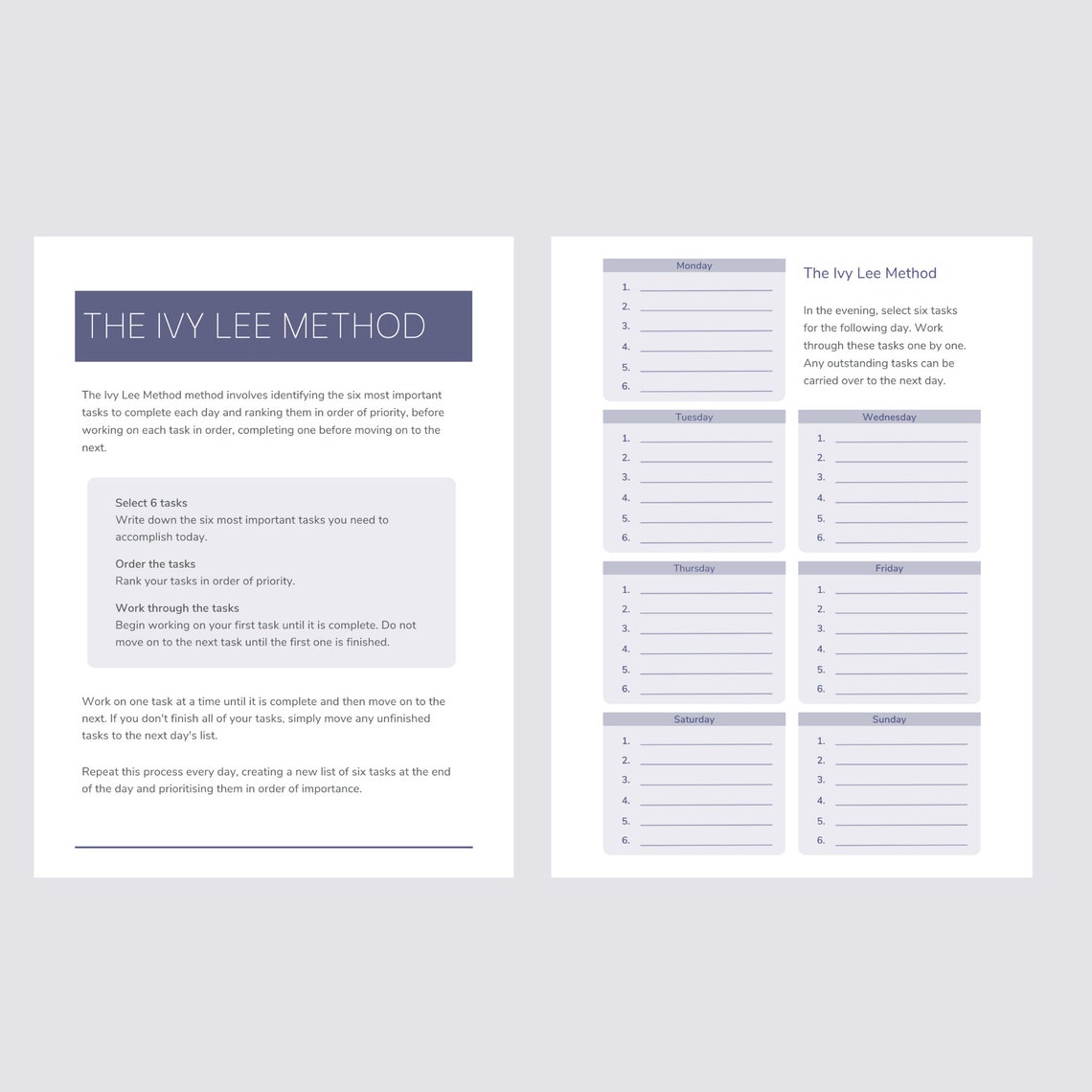 Task Prioritisation Bundle With ABCDE Method, Priority Matrix, Ivy Lee ...