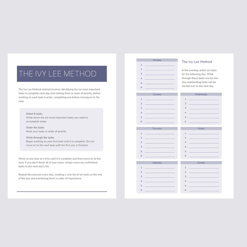 Task Prioritisation Bundle With ABCDE Method, Priority Matrix, Ivy Lee ...