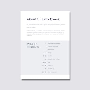 Discover Your Core Values Workbook - Pastel Design - Includes Exercises ...