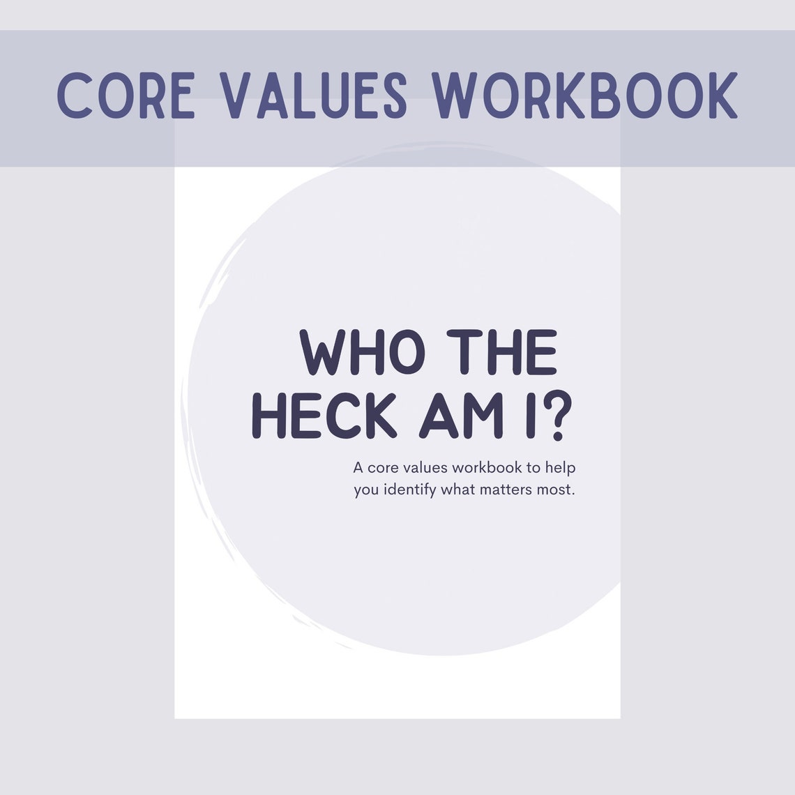 Core Values Workbook: Self-help Exercises & Inspiration (printable PDF ...
