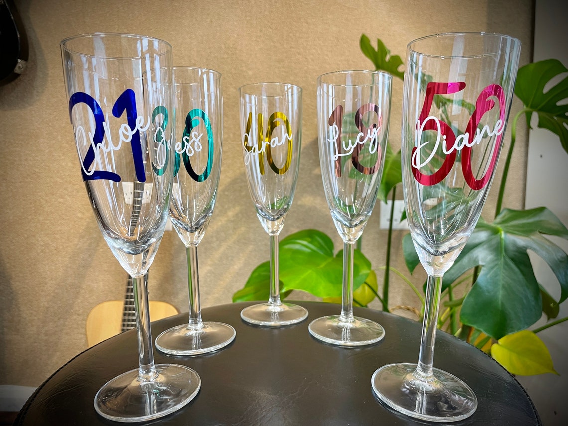 50th Birthday Glass 50th Gift Ideas 50th Birthday Champagne - Etsy UK