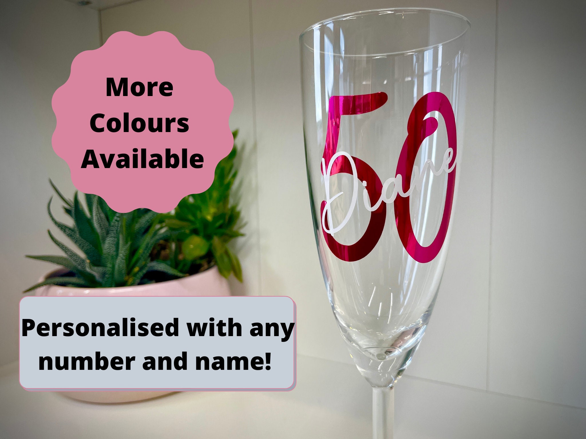 50th Birthday Glass 50th Gift Ideas 50th Birthday Champagne - Etsy UK