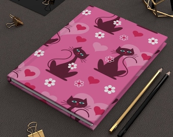 Pink Cat Journal - Etsy
