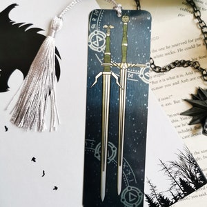 Witcher Swords Metal Bookmark | Aluminium Bookmark | Geralt | Wild Hunt ...