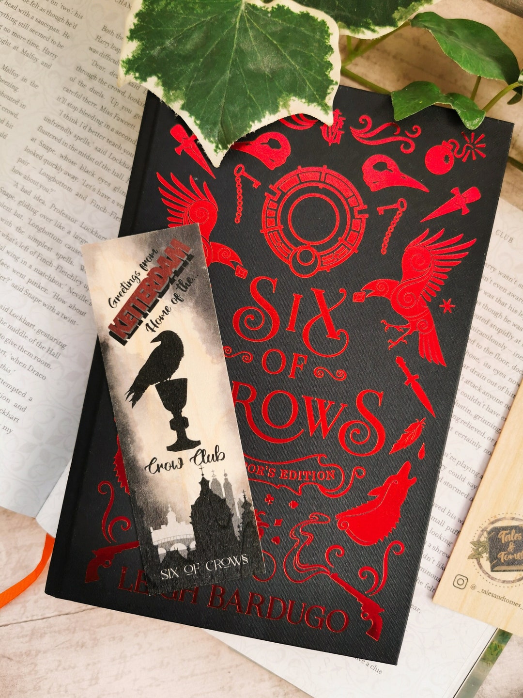 Six of Crows Woodmark | Shadow & Bone Bookmark | Bookmarks | YA Fantasy ...