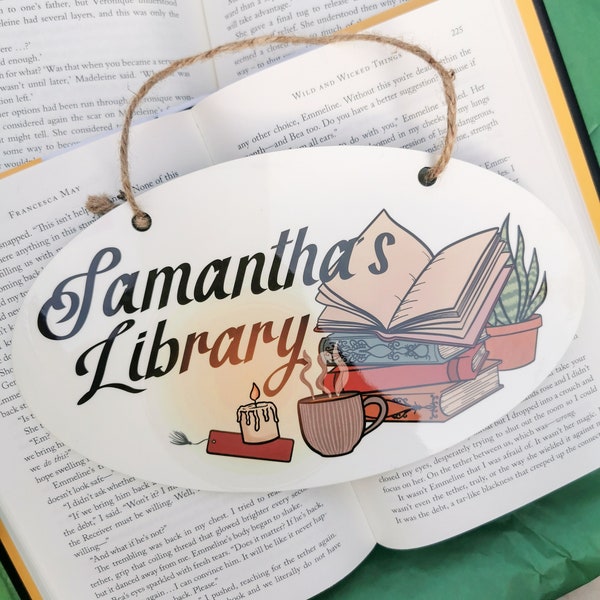 Library Sign - Etsy