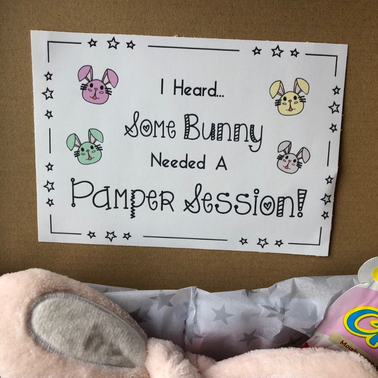 Pink Bunny Pamper Hamper Young Girl Spa Present Set Self - Etsy
