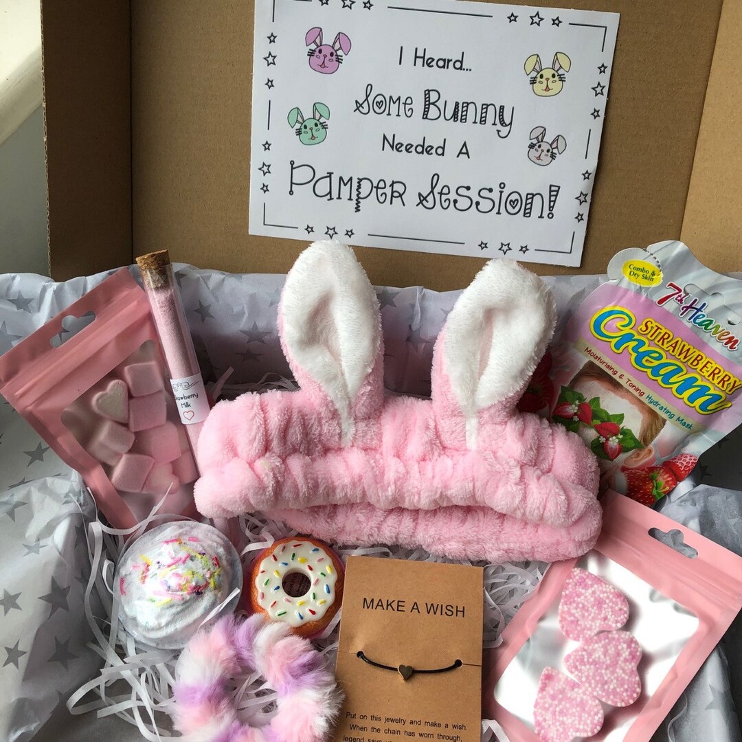 Pink Bunny Pamper Hamper Young Girl Spa Present Set Self - Etsy