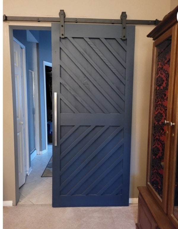 Modern Geometric Barn Door - Etsy Canada