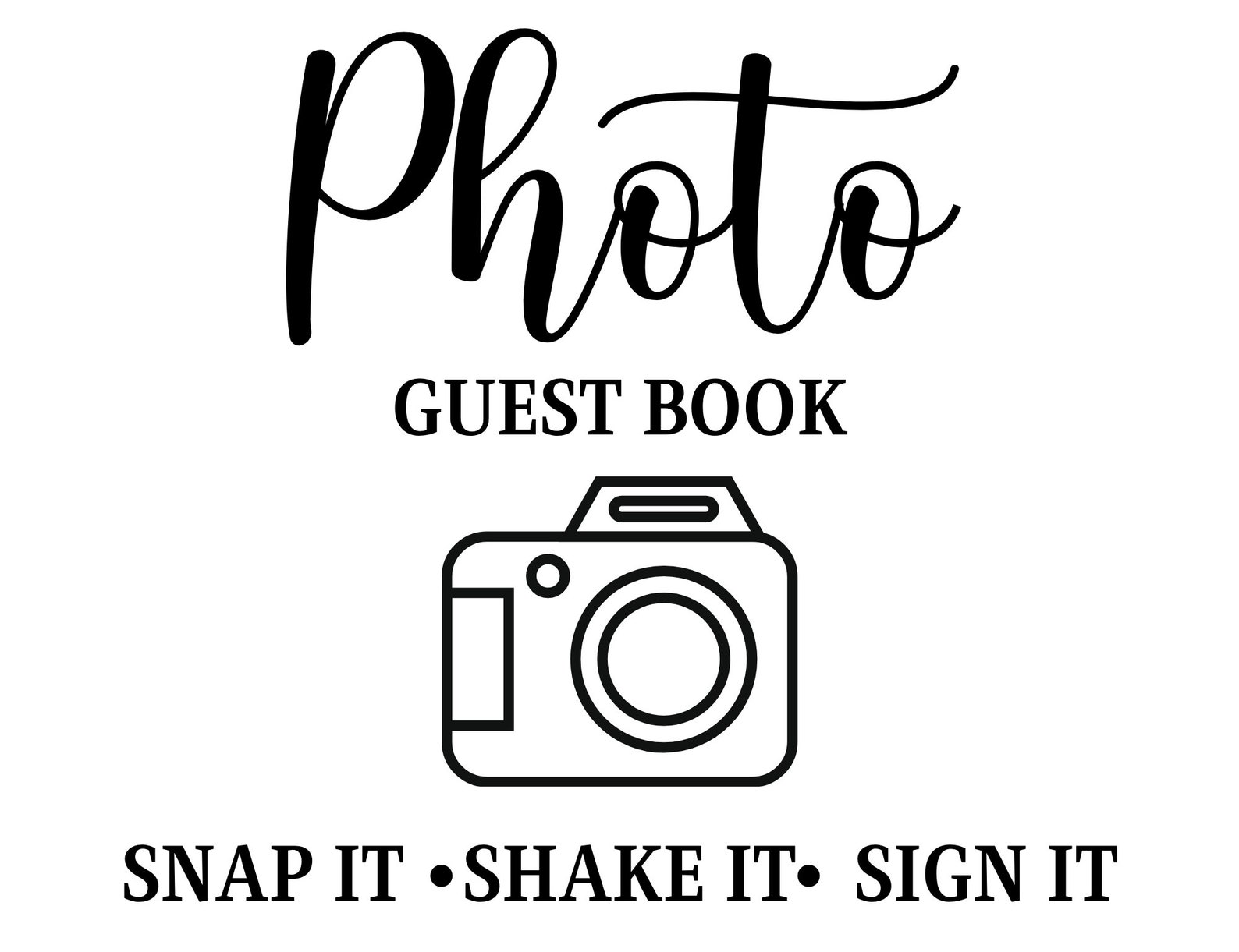 Photo Guest Book SVG and PNG - Etsy Singapore