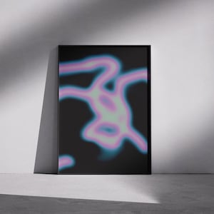 Neon Glow Gradient Art Print, Purple and Blue (digital Download) - Etsy