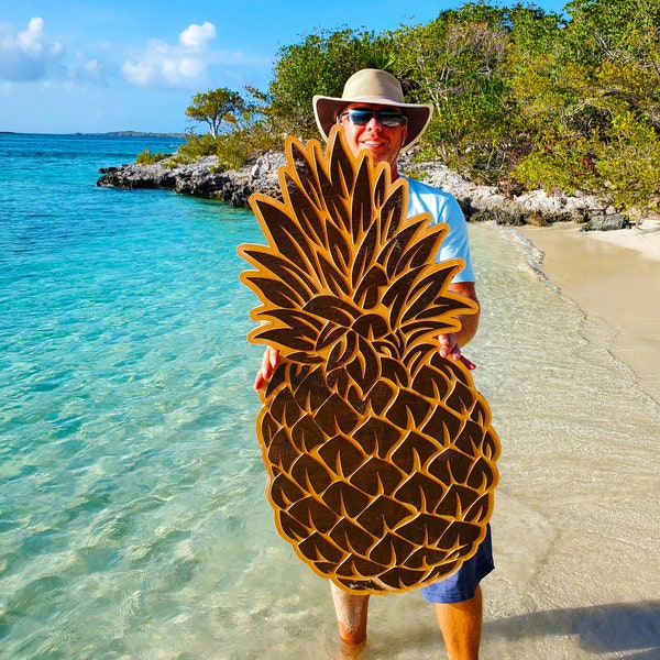 Wood Pineapple - Etsy