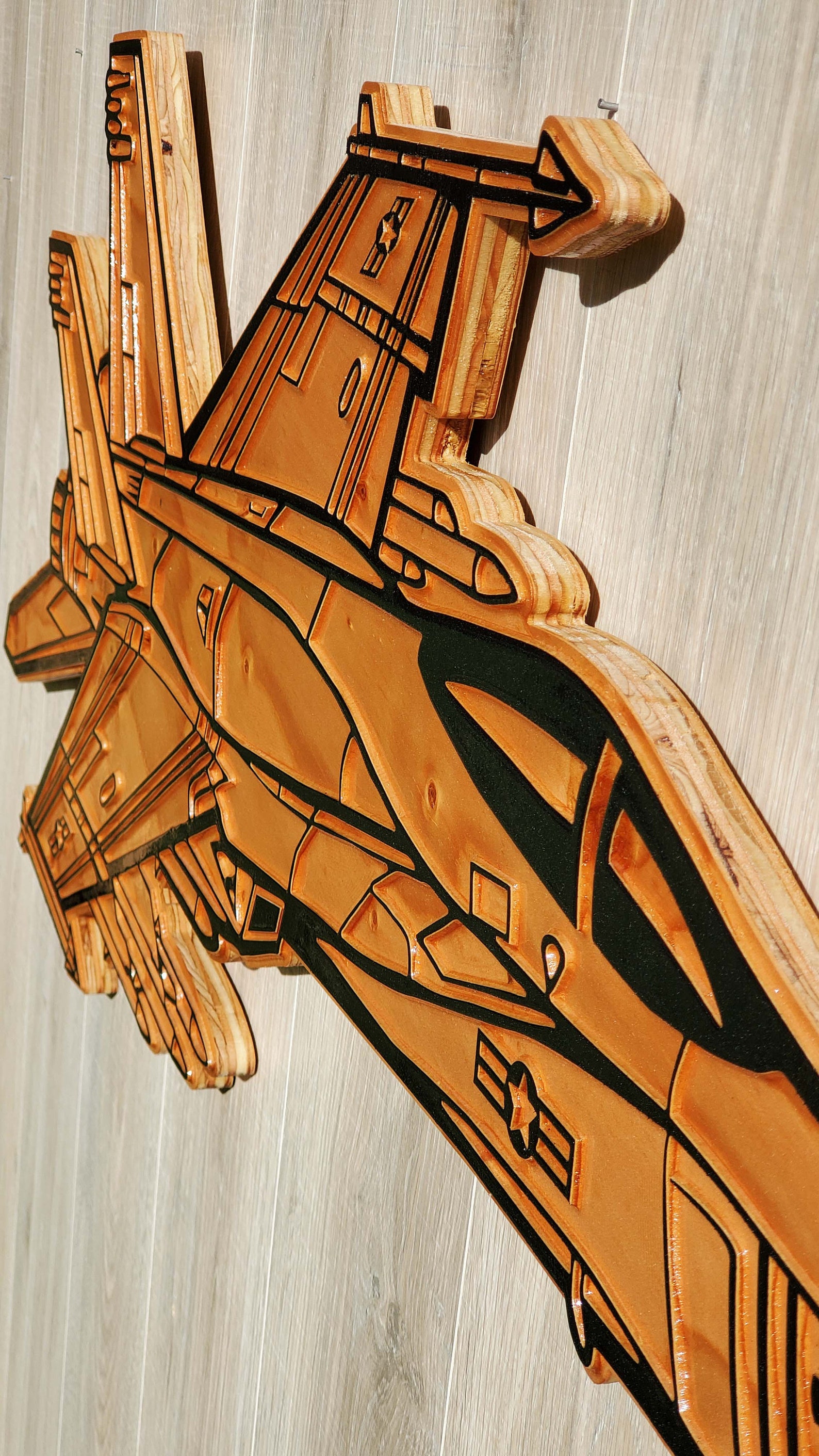 F18 Super Hornet Fighter Jet Wall Hanging Wood Carving. Fighter Jet ...