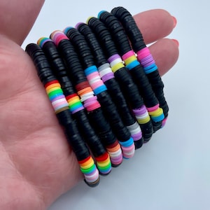 Silent Pride Flags LGBTQ Handmade Heishi Clay Beaded Bracelets Gift ...