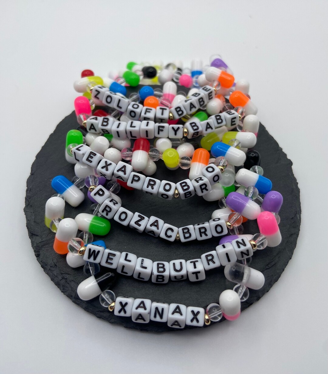 Chill Pill Handmade Beaded Bracelets | Medication | Mental Health ...