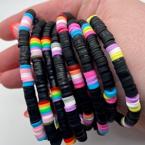 Silent Pride Flags LGBTQ Handmade Heishi Clay Beaded Bracelets Gift ...