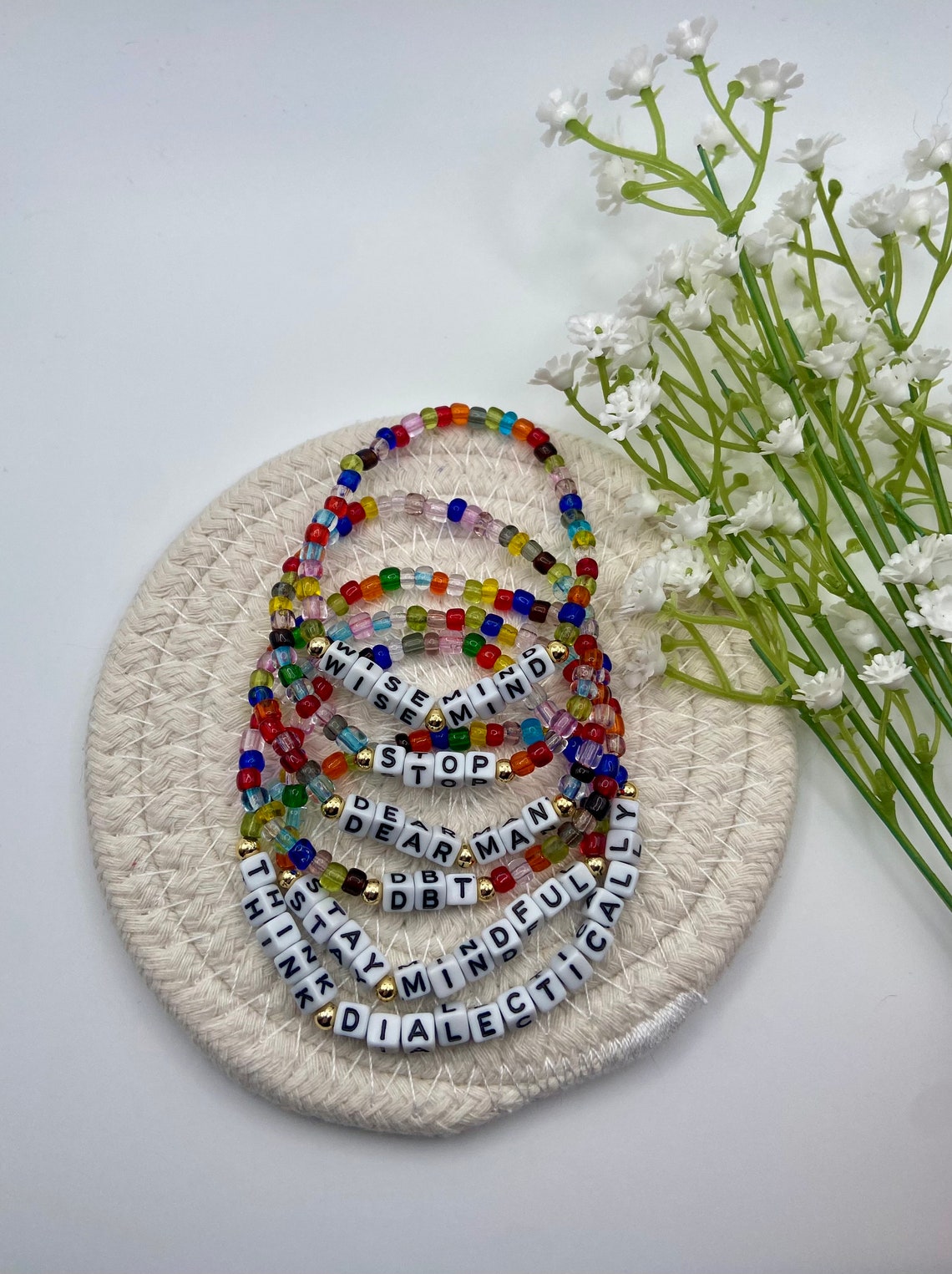 DBT Skills Bracelet | Mental Health Jewelry | BPD Awareness Gift ...