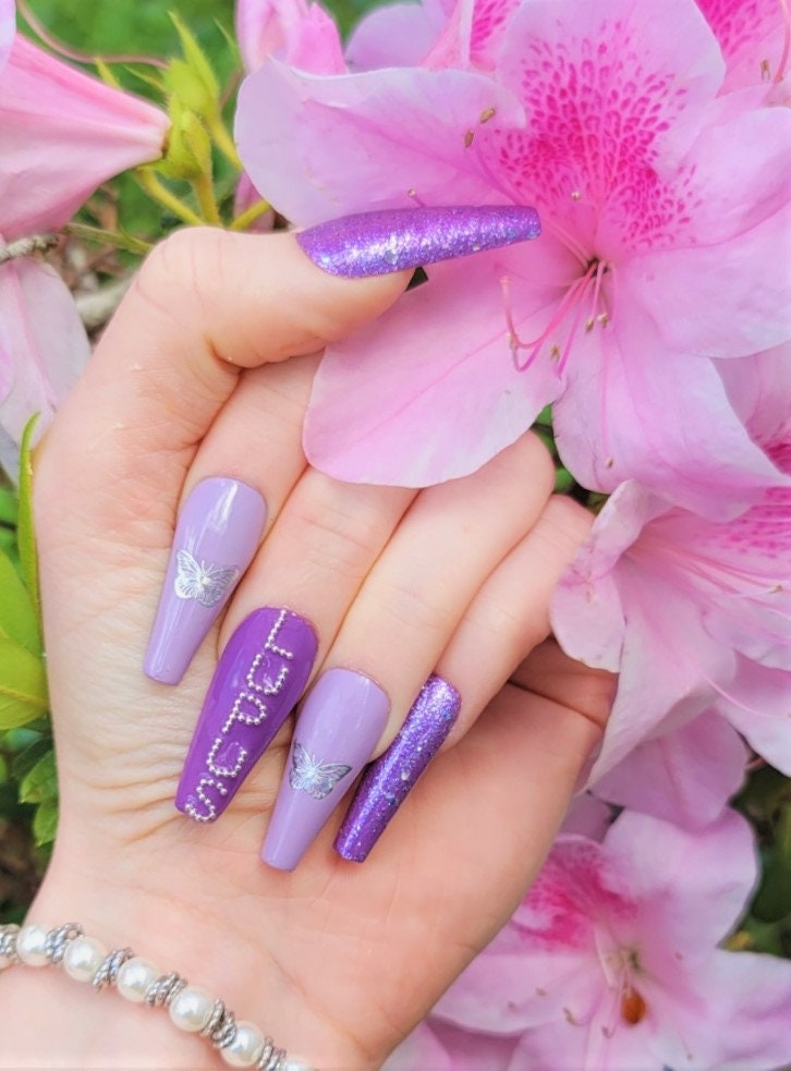 Lupus Awareness Press on Nails/lupus Press on Nails/lupus - Etsy